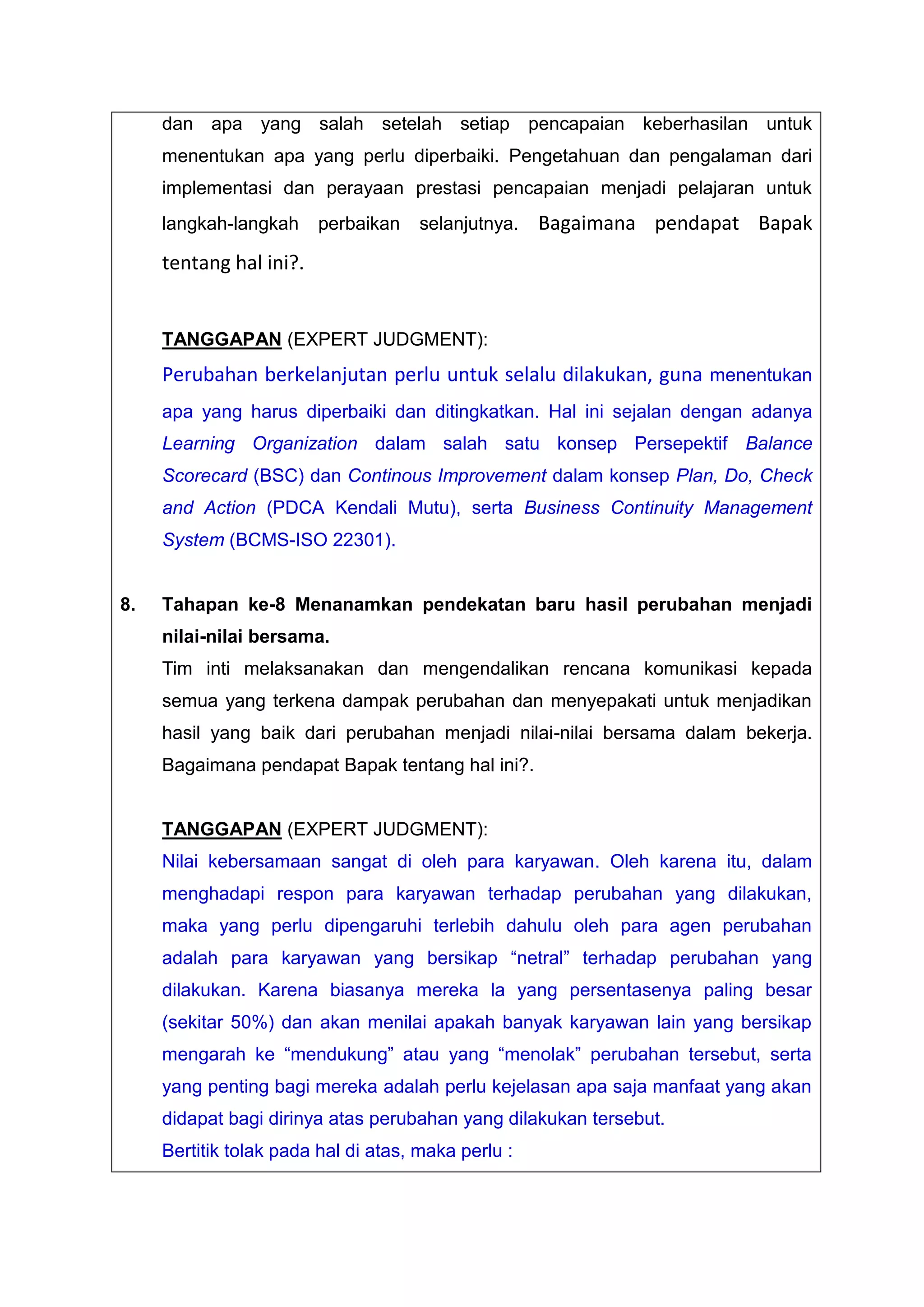 CONTOH : Pendapat Expert Judgement (oleh : Kanaidi, SE., M.Si., cSAP ...