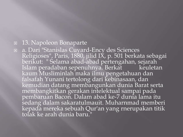 Pendapat tokoh tokoh nonmuslim terhadap al-qur'an | PPT