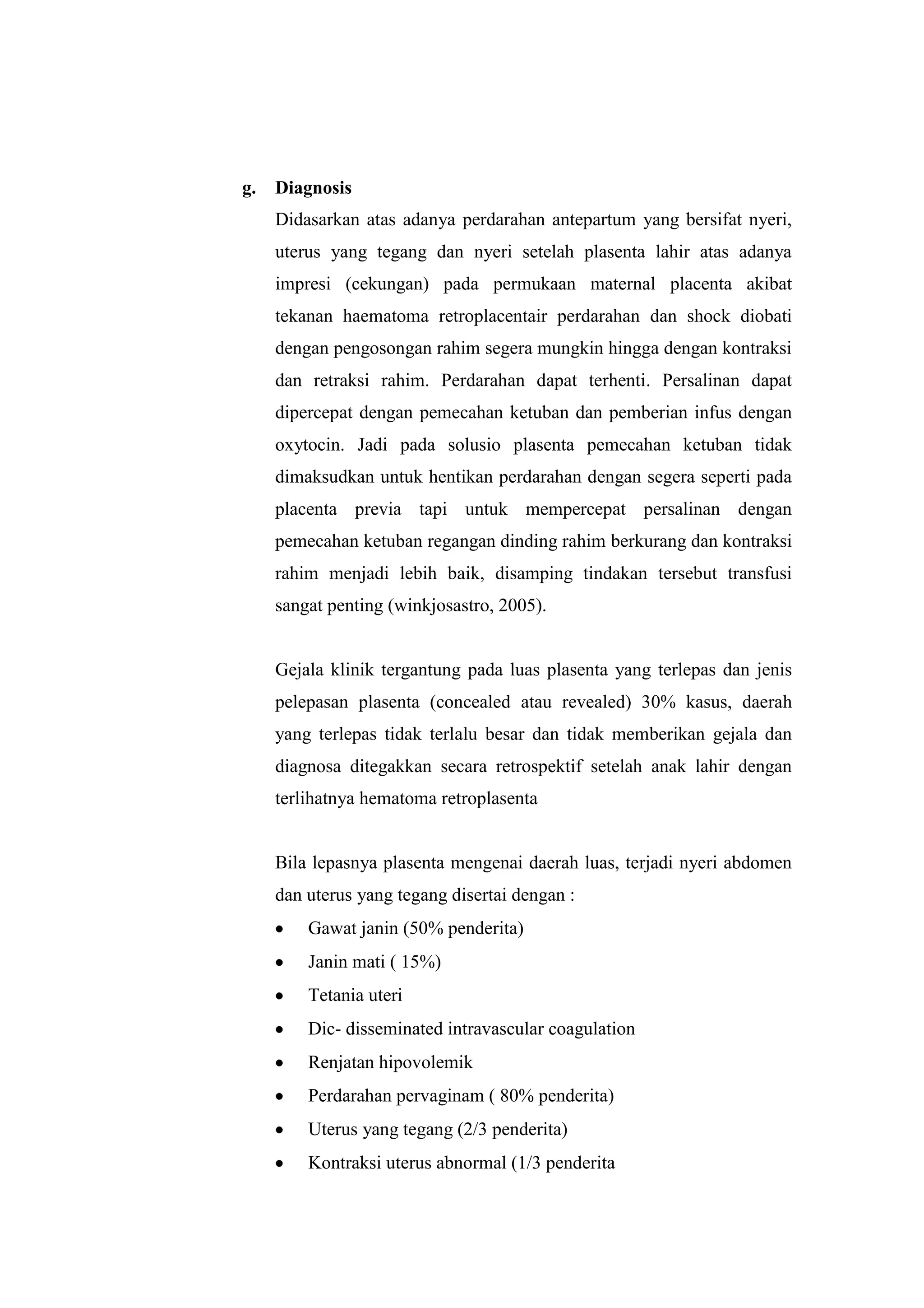 Pendarahan pada hamil tua | DOCX