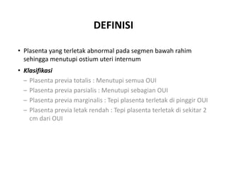 Pendarahan pada Kehamilan Tua | PPTX