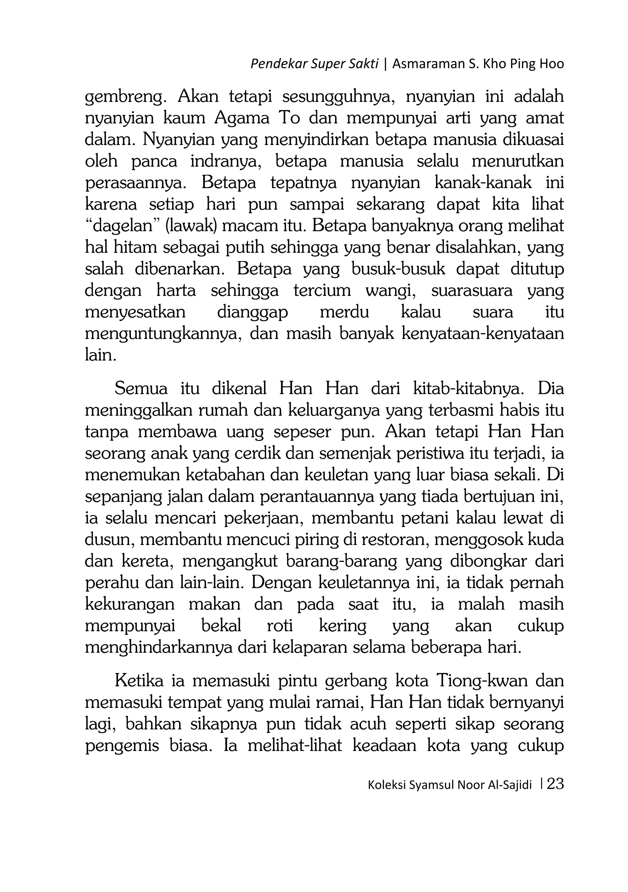 Pendekar super sakti kho png hoo | PDF