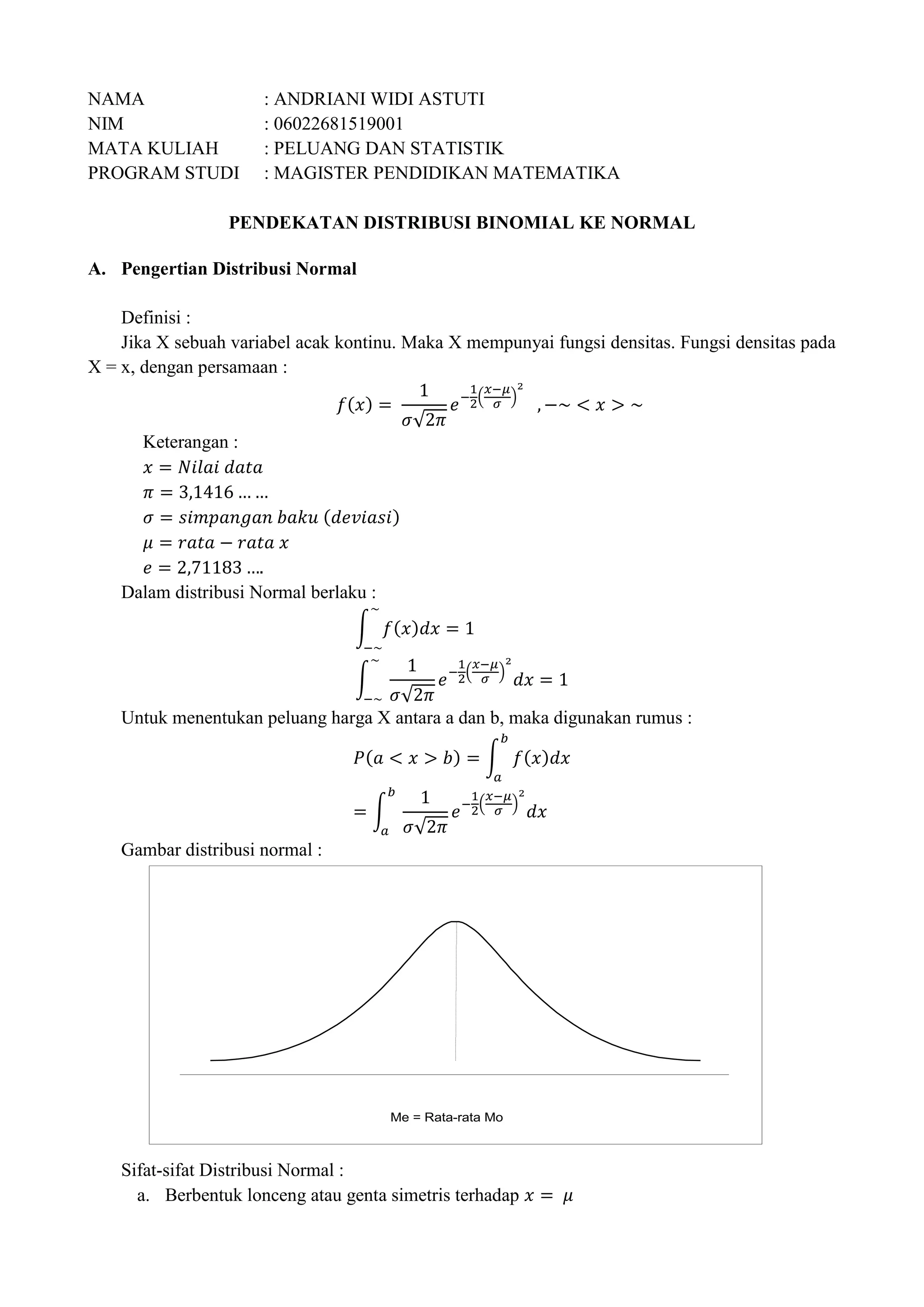 Pendekatan distribusi binomial ke normal | PDF