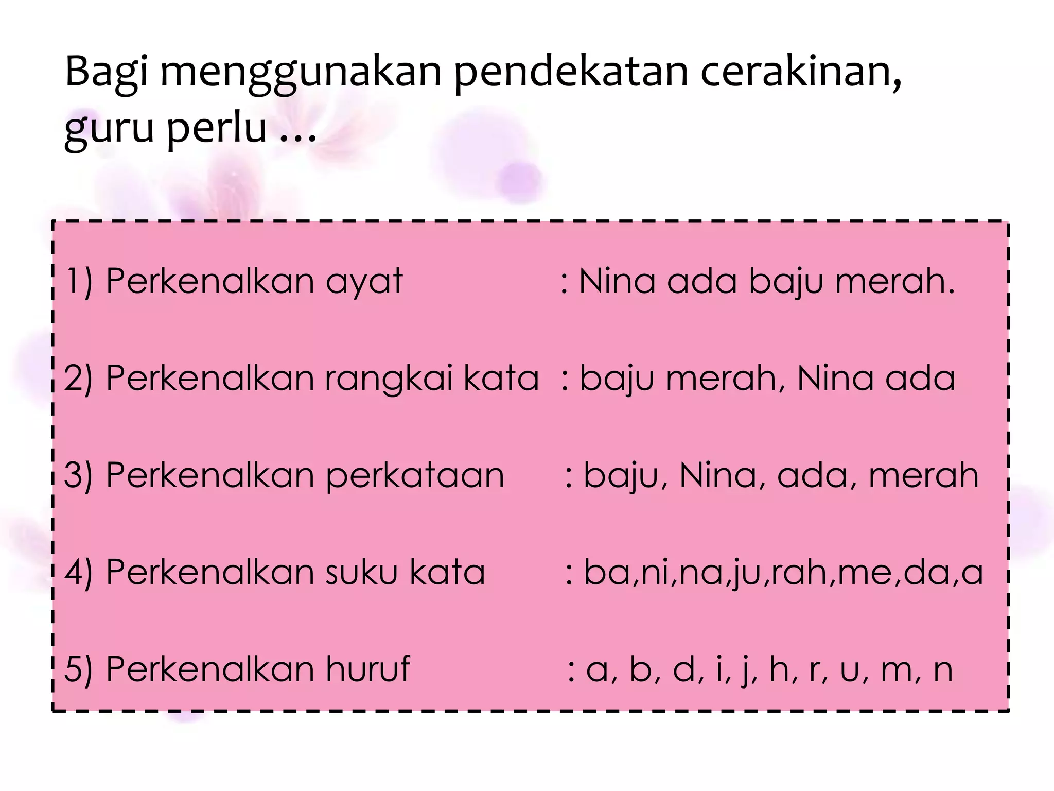 Pendekatan Cerakinan (BMM3104) | PPTX