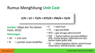 Pendekatan Cost Benefit, Cost Effectiveness, dan Sarpras dalam ...