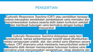 Pendekatan CRT-PPG Prajab.pptx culturaly | PPTX