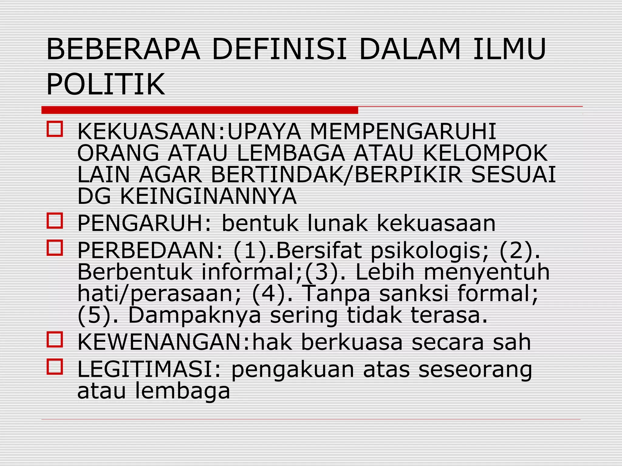 Pendekatan Dalam Ilmu Politik | PPT