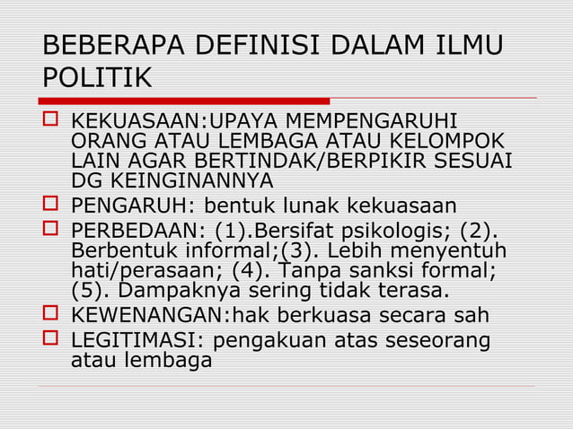 Pendekatan Dalam Ilmu Politik | PPT
