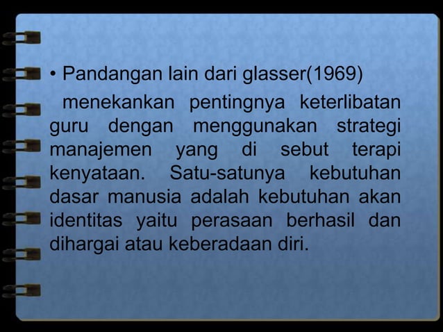 Pendekatan dalam manajemen kelas | PPTX