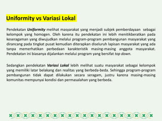 Pendekatan dalam pemberdayaan masyarakat | PPTX