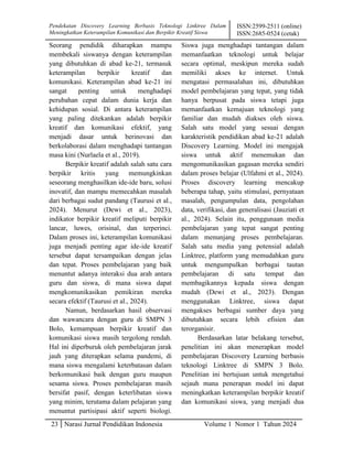 Discovery Learning Meningkatkan Komunikasi dan Berpikir Kreatif Siswa.pdf