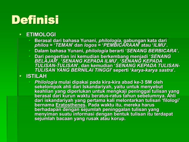 Pendekatan Filologi dalam Studi Islam. Sebuah Pengantar | PPT