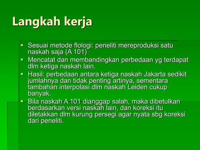 Pendekatan Filologi dalam Studi Islam. Sebuah Pengantar | PPT