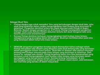Pendekatan Filologi dalam Studi Islam. Sebuah Pengantar | PPT