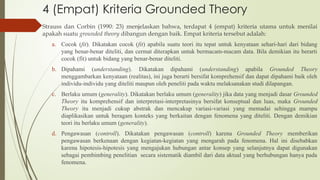 Metode Materi Pendekatan Grounded Theory | PPTX