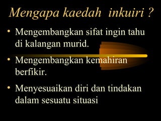 Pendekatan inkuiri penemuan | PPT