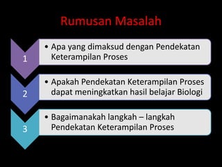 Pendekatan keterampilan Proses | PPT