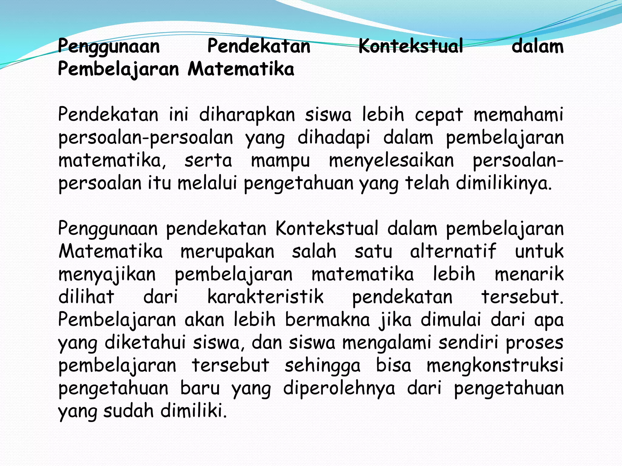 Pendekatan kontekstual 1 | PPTX