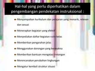 Pendekatan manajemen kelas | PPTX