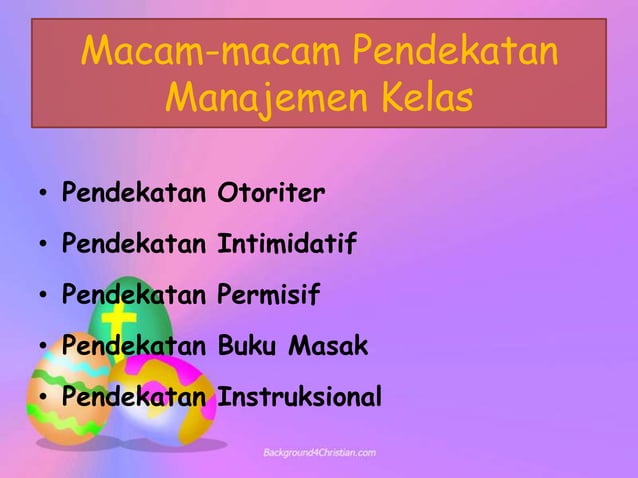 Pendekatan manajemen kelas | PPTX
