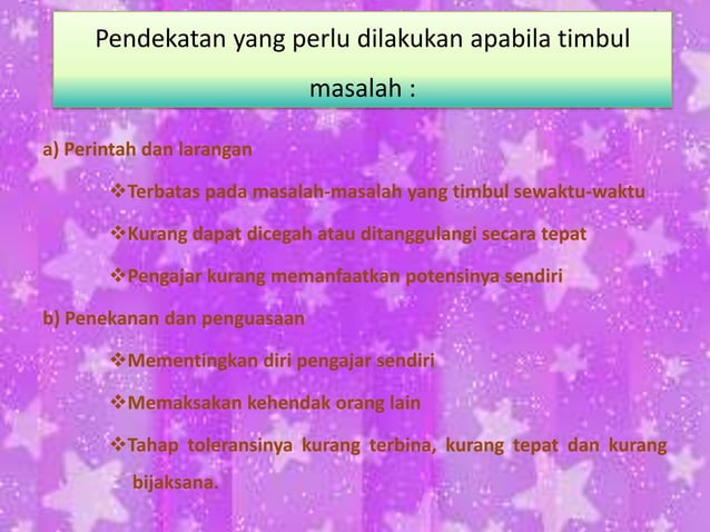 Pendekatan manajemen kelas | PPTX