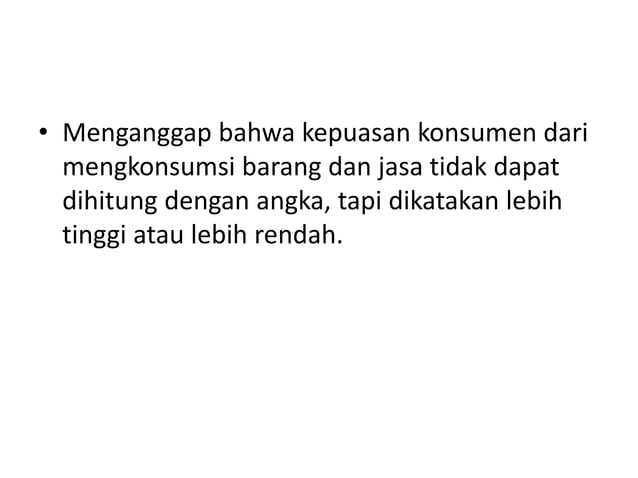 Pendekatan ordinal atau indifference curva | PPTX