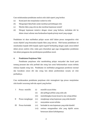 Pendekatan pendidikan moral | PDF