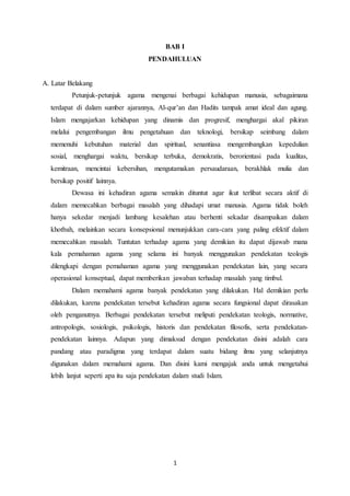Pendekatan Studi Islam | DOCX