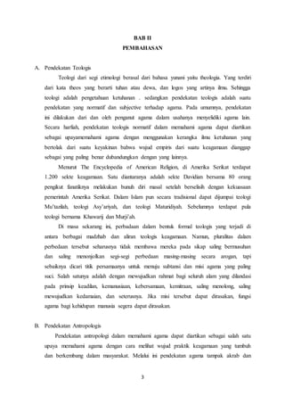 Pendekatan Studi Islam | DOCX