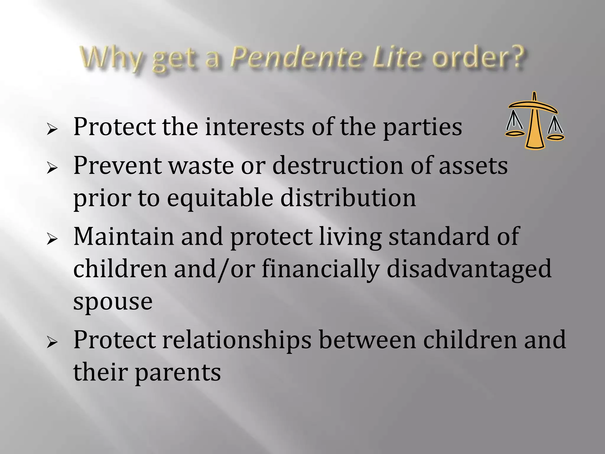 Pendente lite | PPTX