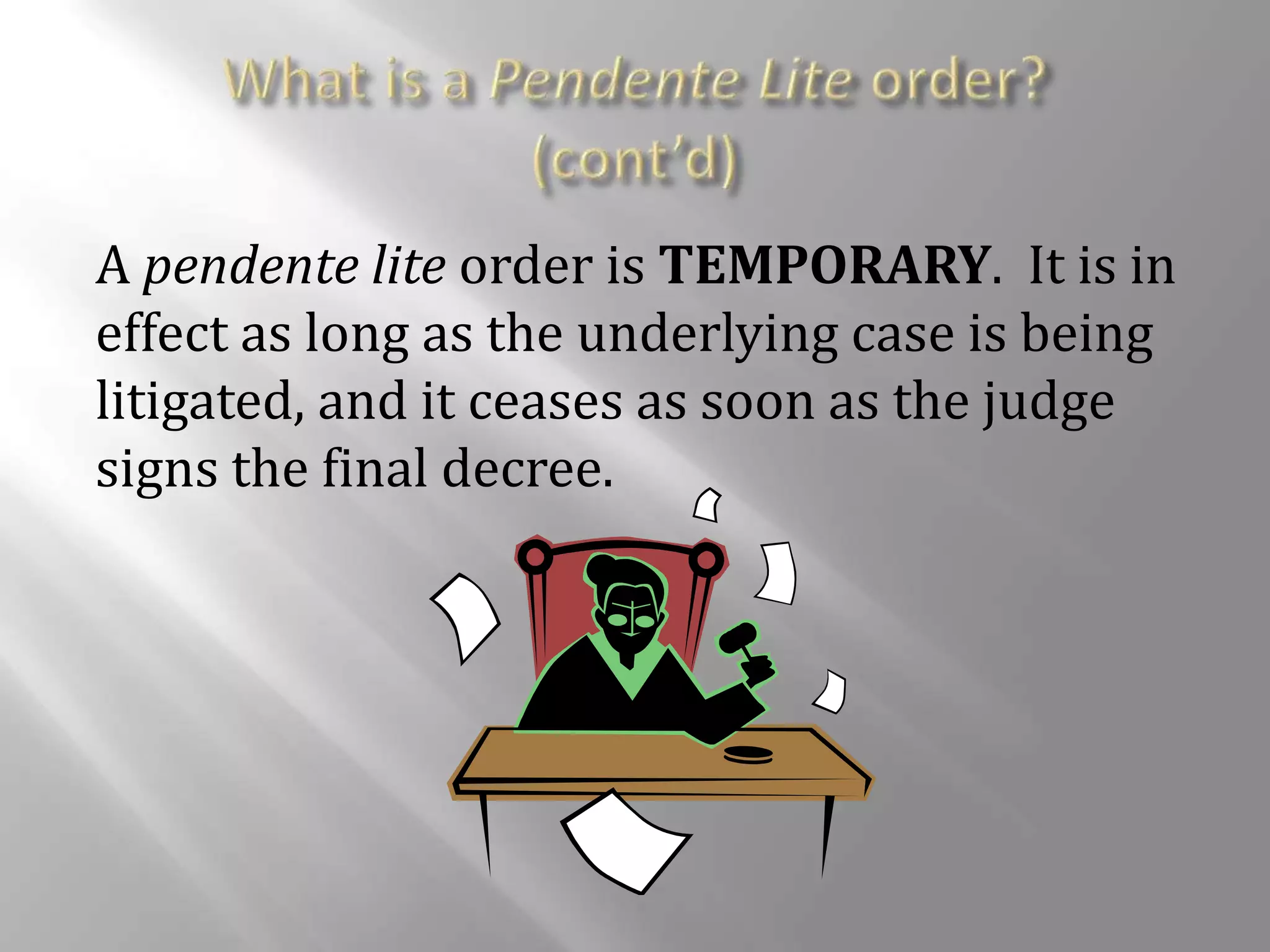 Pendente lite | PPTX