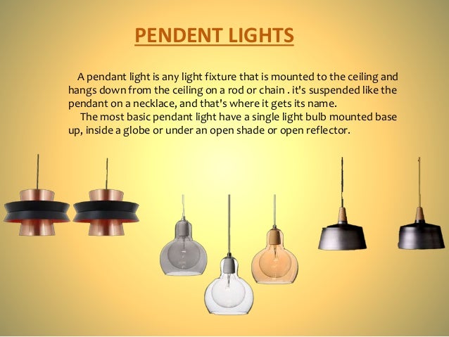 Pendent lights