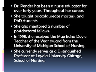 Pender's health promotion | PPTX