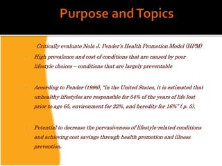 penders_health_promotiona_model.pptxbsc n | PPTX | Medical Health