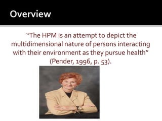 penders_health_promotiona_model.pptxbsc n | PPTX | Medical Health