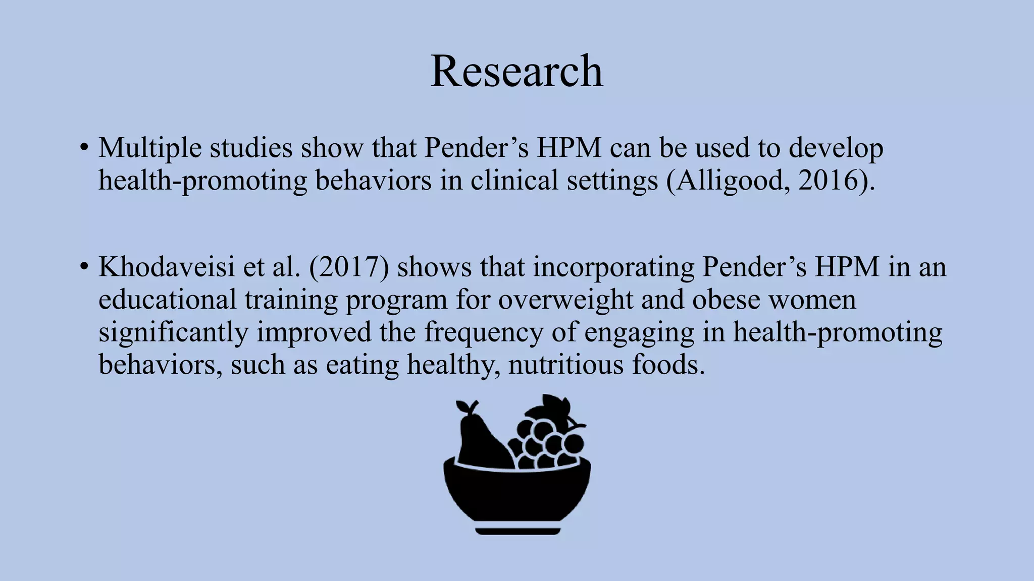 Pender's Health Promotion Model | PPTX