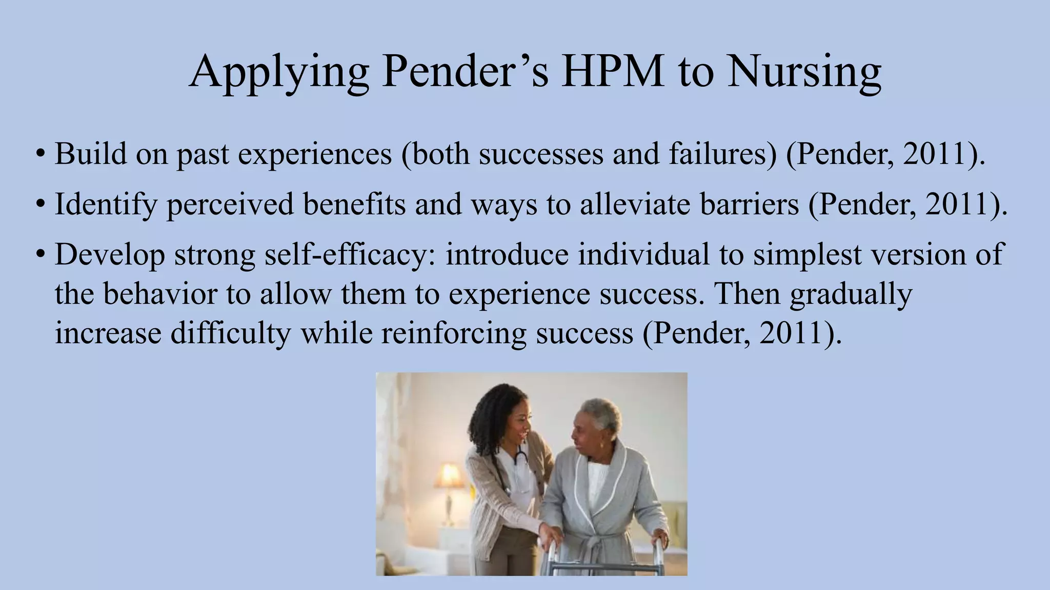 Pender's Health Promotion Model | PPTX