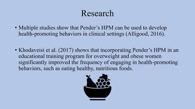 Pender's Health Promotion Model | PPTX | Healthy Living