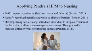 Pender's Health Promotion Model | PPTX