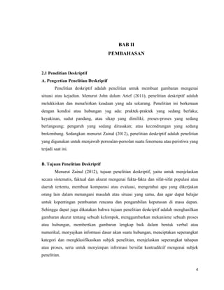 Penelitian deskriptif | DOCX