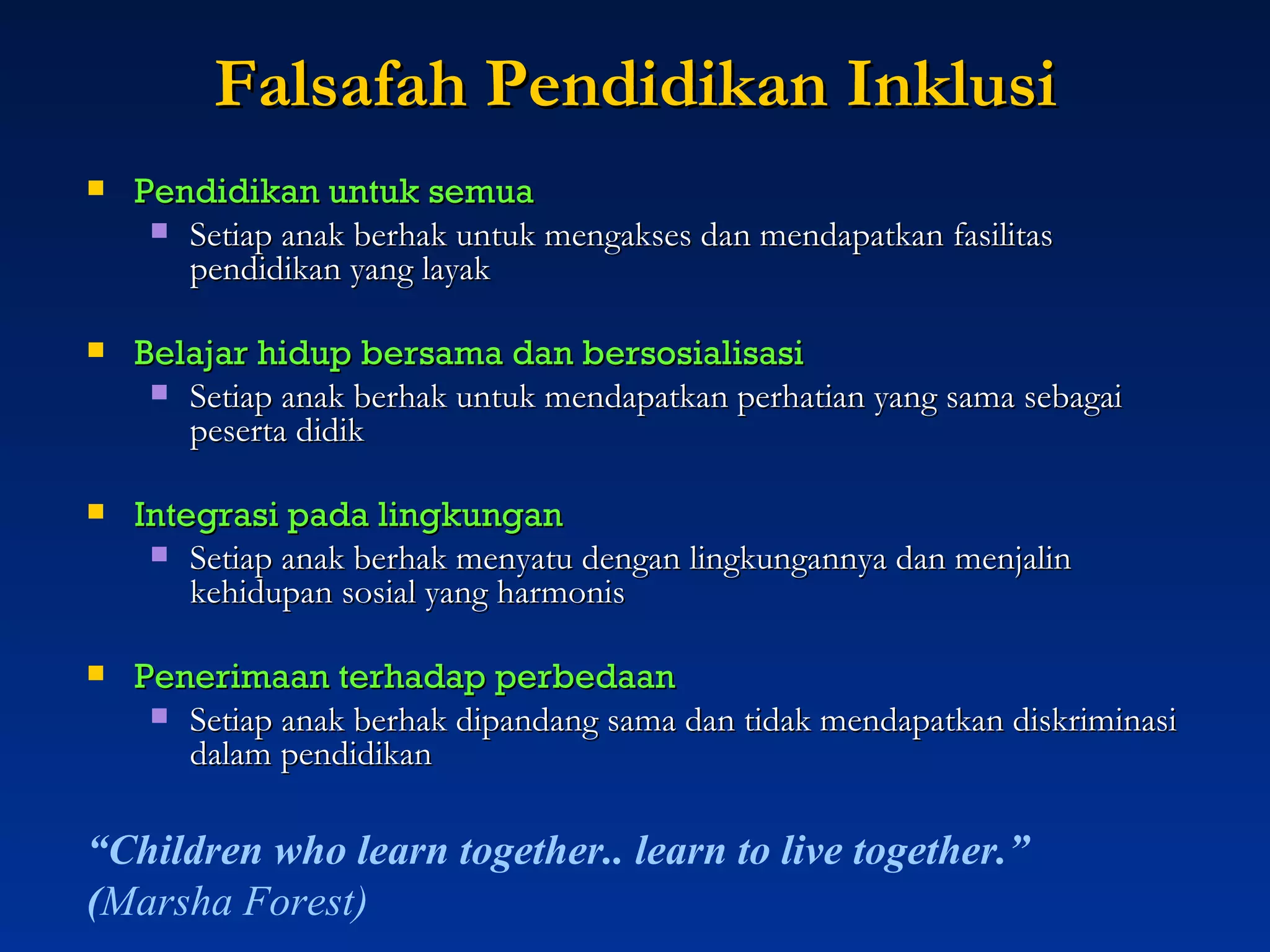 Pendidikan Inklusi | PPT