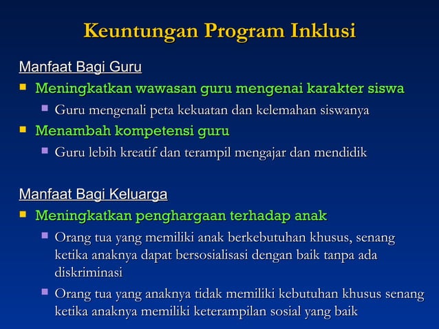Pendidikan Inklusi | PPT