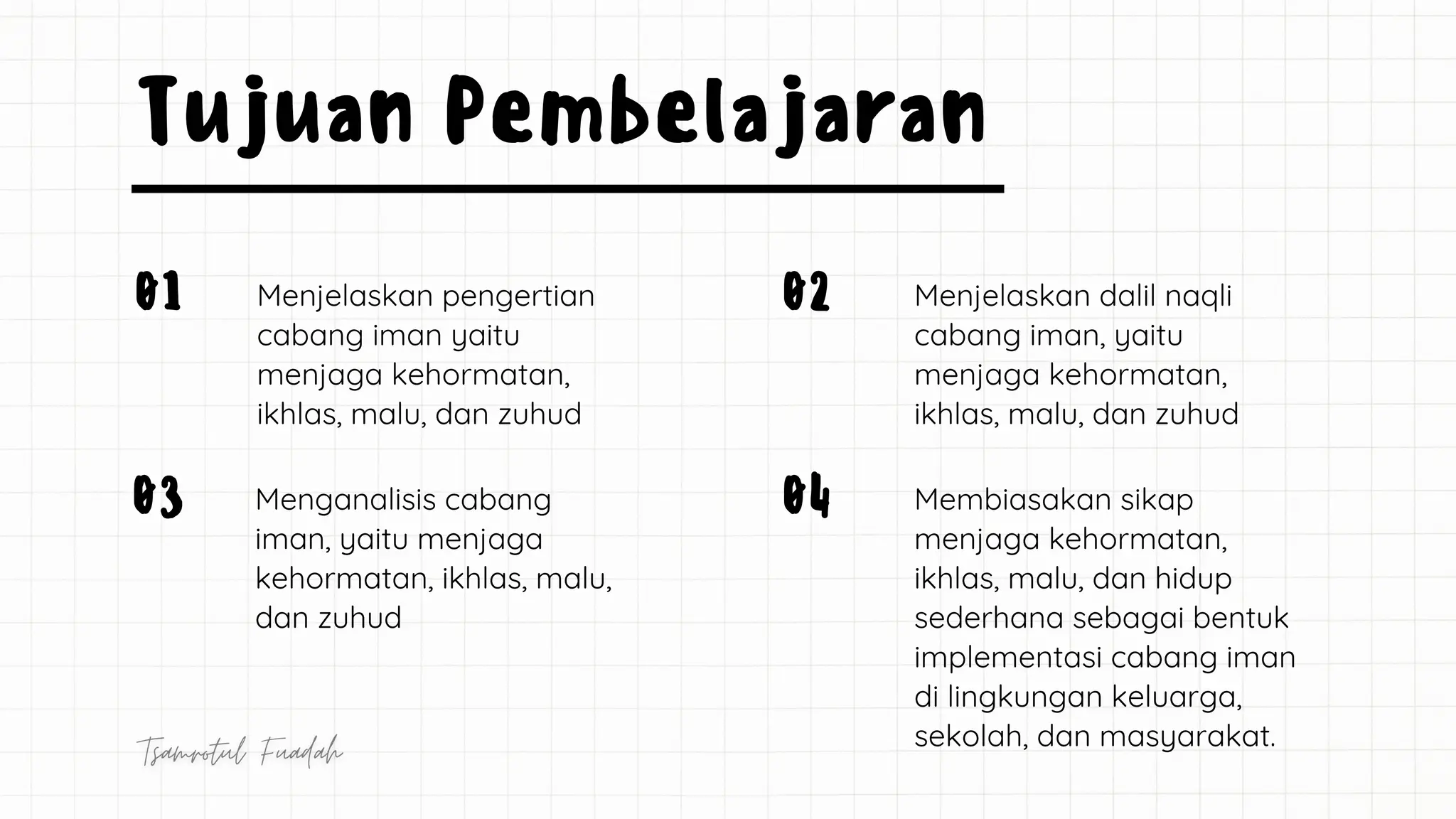 PAI Kelas 11 SMA - Pengertian Cabang Iman: Menjaga Kehormatan, Ikhlas, Malu, Zuhud | PDF