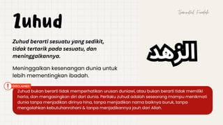 PAI Kelas 11 SMA - Pengertian Cabang Iman: Menjaga Kehormatan, Ikhlas, Malu, Zuhud | PDF