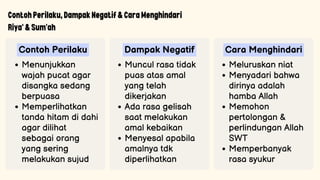 PAI Kelas 10 SMA - Manfaat Menghindari Sikap Hidup Berfoya-foya, Riya ...