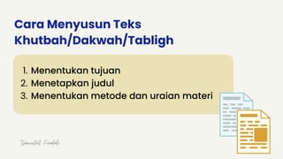 PAI Kelas 11 SMA - Ketentuan Khutbah, Tabligh, dan Dakwah | PDF