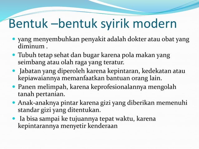 Pendidikan agama islam syirik modern.pptx