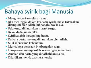 Pendidikan agama islam syirik modern.pptx
