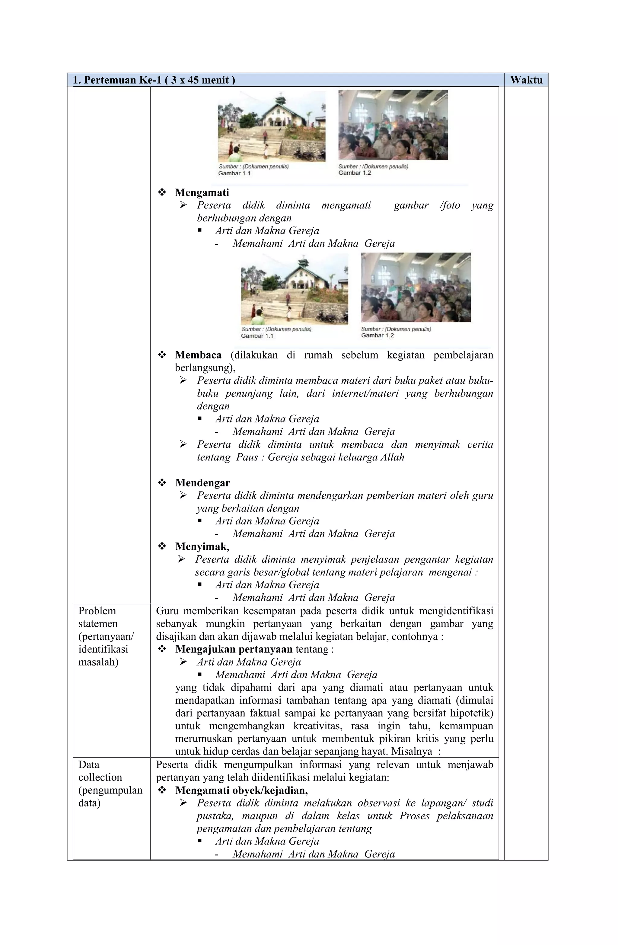 RPP SMA Pendidikan Agama Katolik dan Budi Kekerti kelas XI | PDF