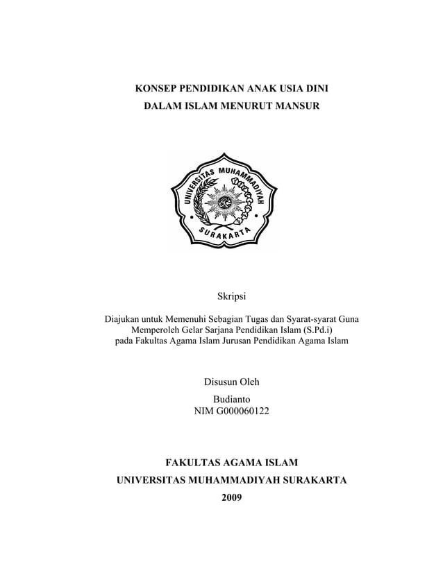 Pendidikan anak usia dini dalam perspektif islam | PDF