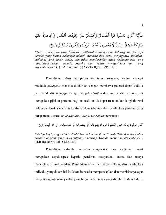 Pendidikan anak usia dini dalam perspektif islam | PDF